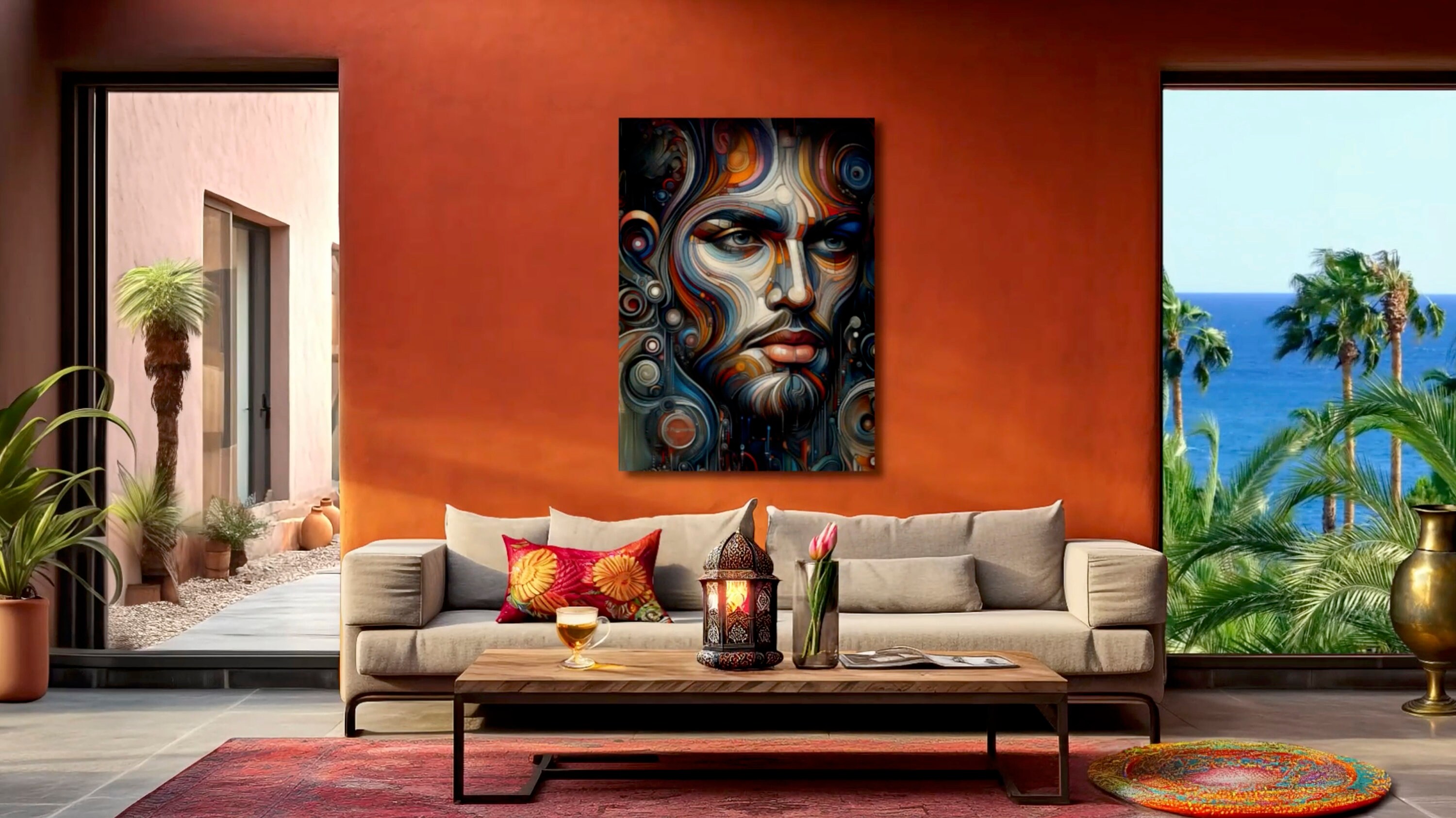 Boy Abstract Oil Painting on Canvas Man Modern Art for Home Decor ...