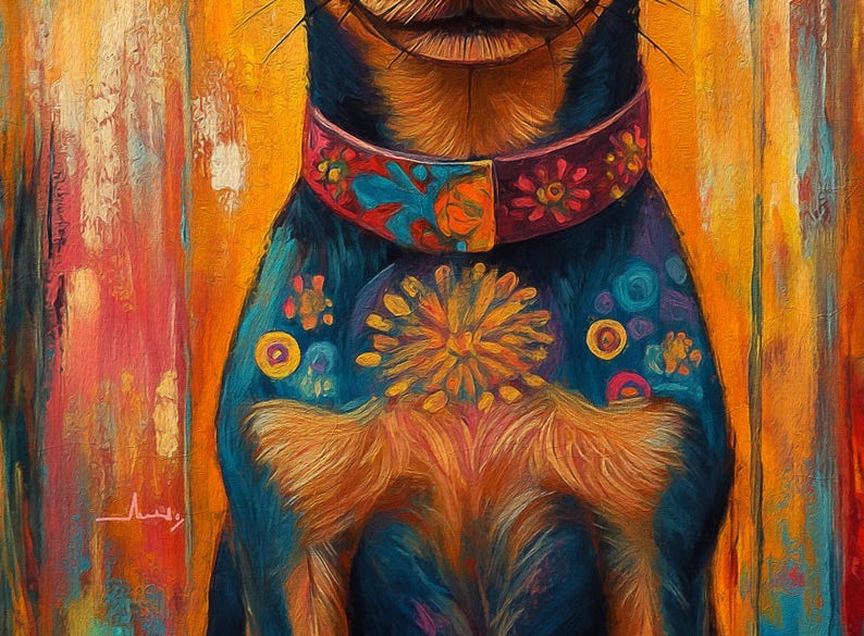 Dia De Muertos Chihuahua Painting, Mexican Day of the Dead Art - Etsy