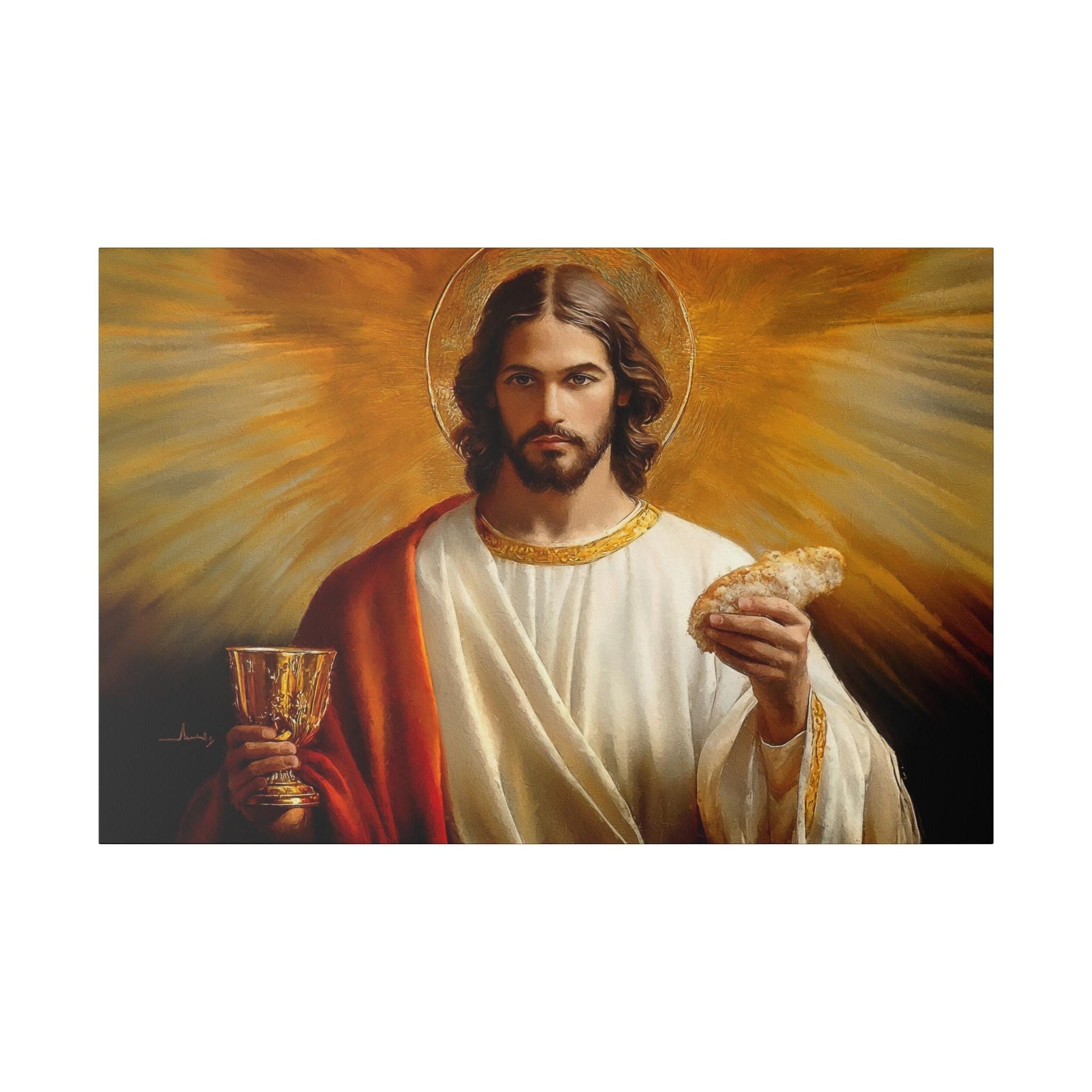 The Last Supper Painting Spiritual Art Jesus Artwork Peaceful Jesus Art ...