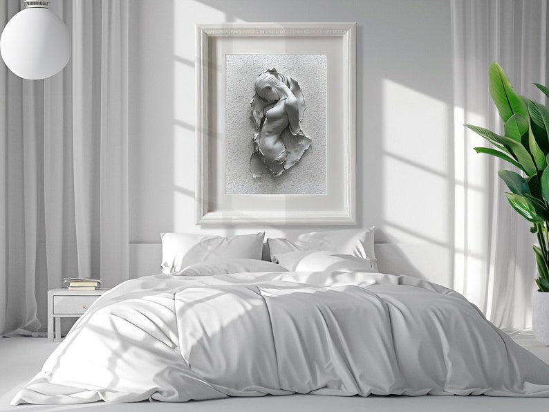 Rebirth of Venus 3D Plaster Effect Canvas Art Venus Painting Spa ...