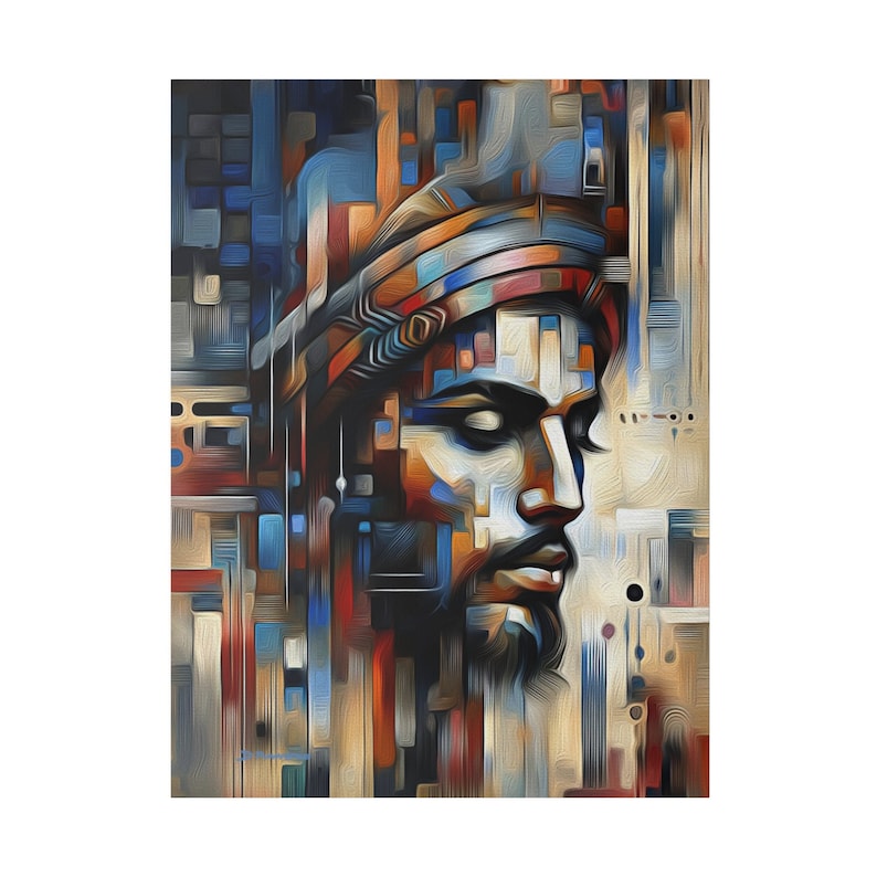 Nomad Man Oil Painting on Canvas Indian Man Modern Art for Home Decor ...