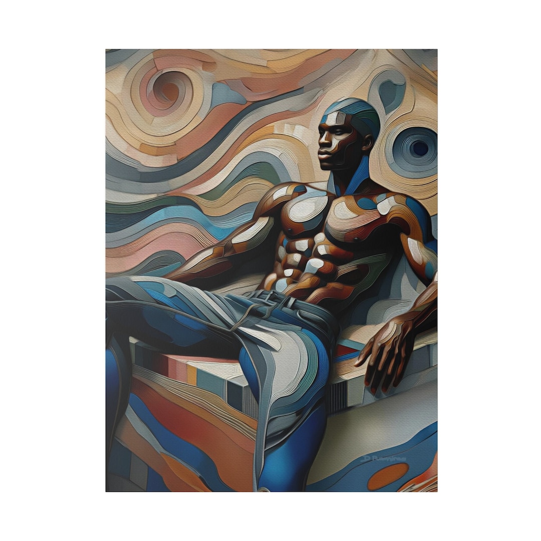 African Man Oil Painting on Canvas Beautiful Modern Art for Home Decor ...