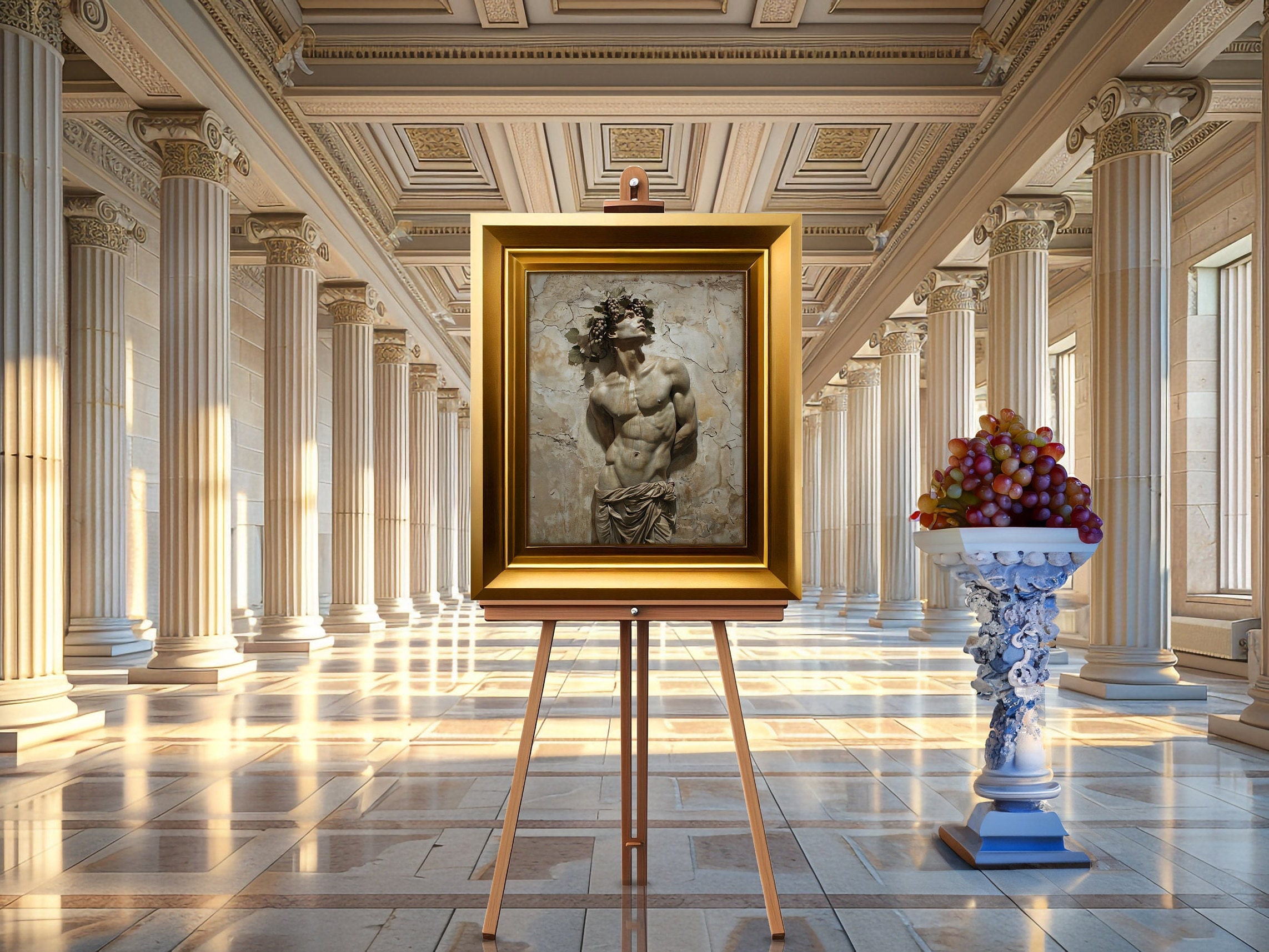 Bacchus Painting on Paper or Canvas Print Bacchus Art for Home Decor ...