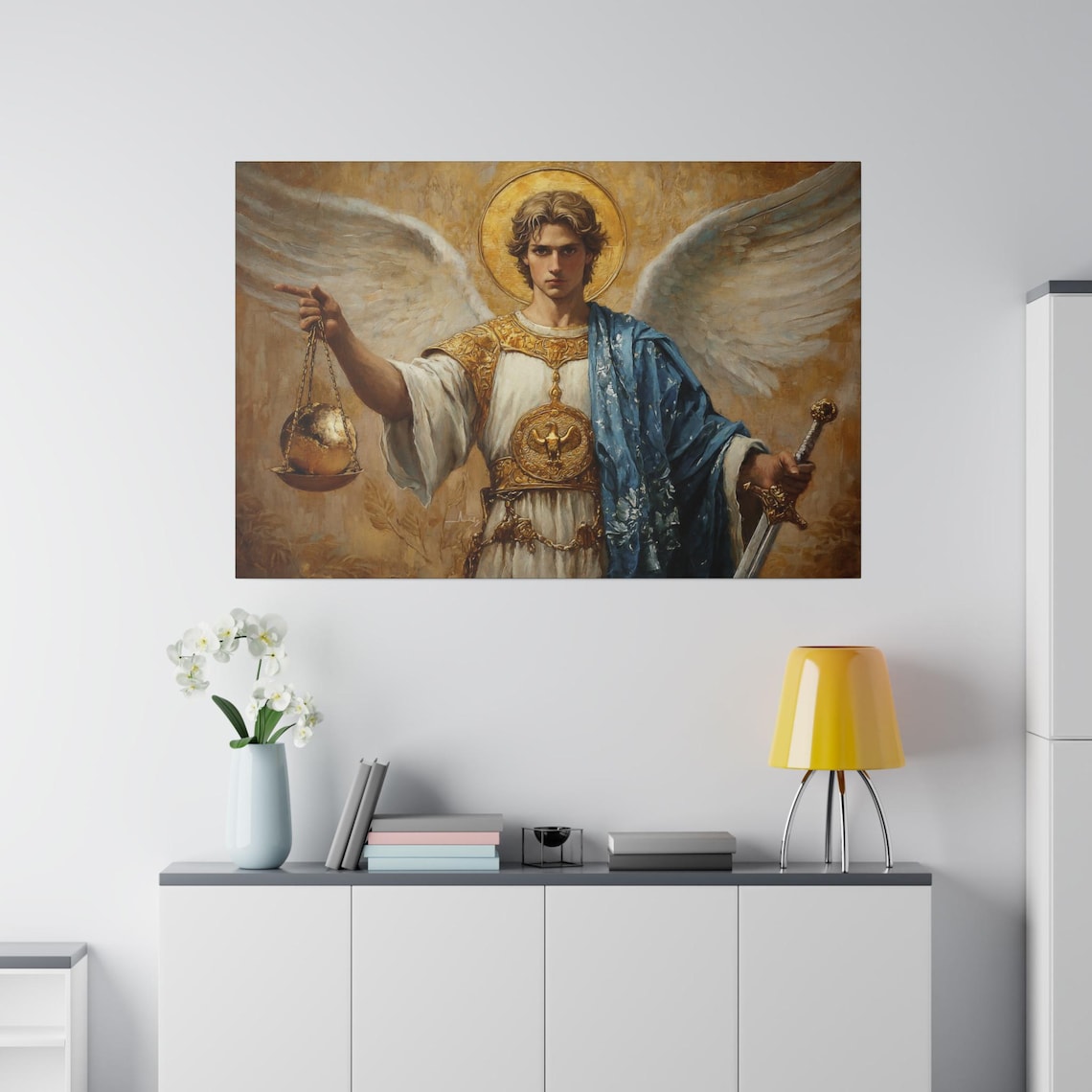 St Michael Archangel Painting St Michael Art St Michael Spiritual St Michael Artwork Peaceful St ...