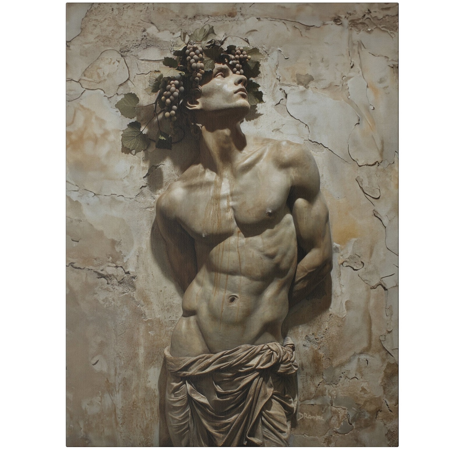 Bacchus Painting on Paper or Canvas Print Bacchus Art for Home Decor ...