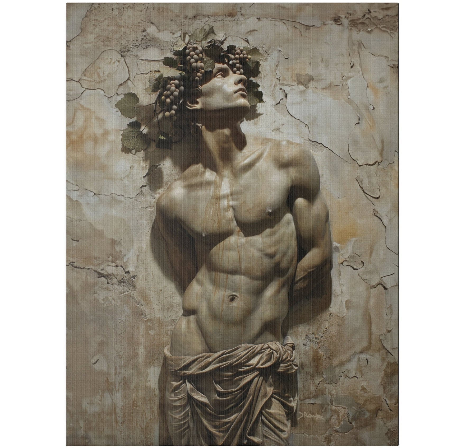 Bacchus Painting on Paper or Canvas Print Bacchus Art for Home Decor ...