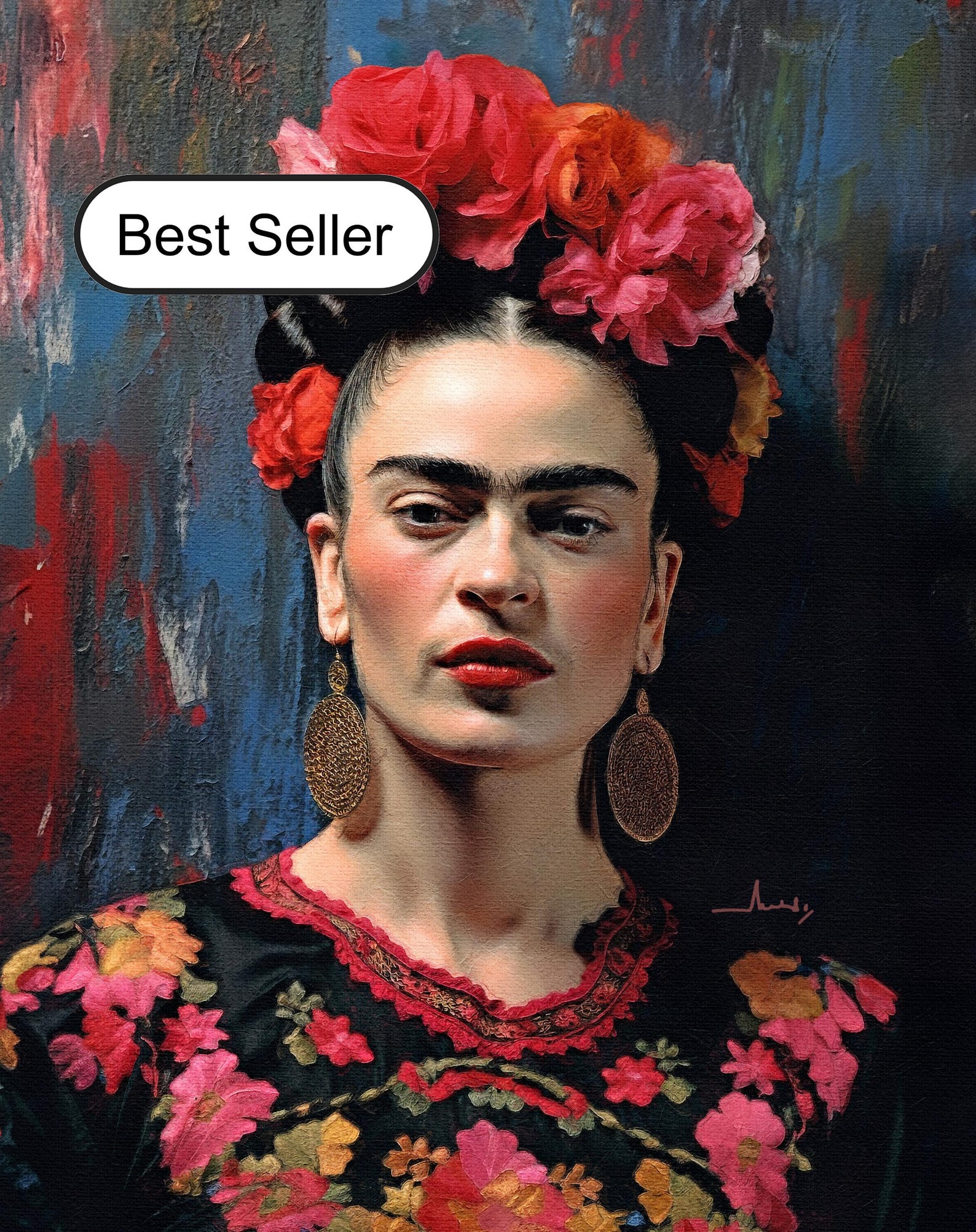 Frida Kalho Oil Painting Canvas or Paper Frida Art for Home Decor Frida ...