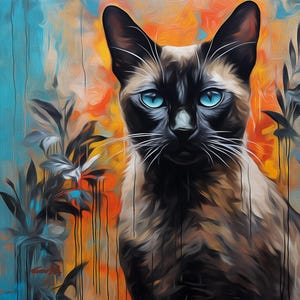 Cat Painting Cat Portraits Art Collection Realistic Cat Art Unique Cat ...