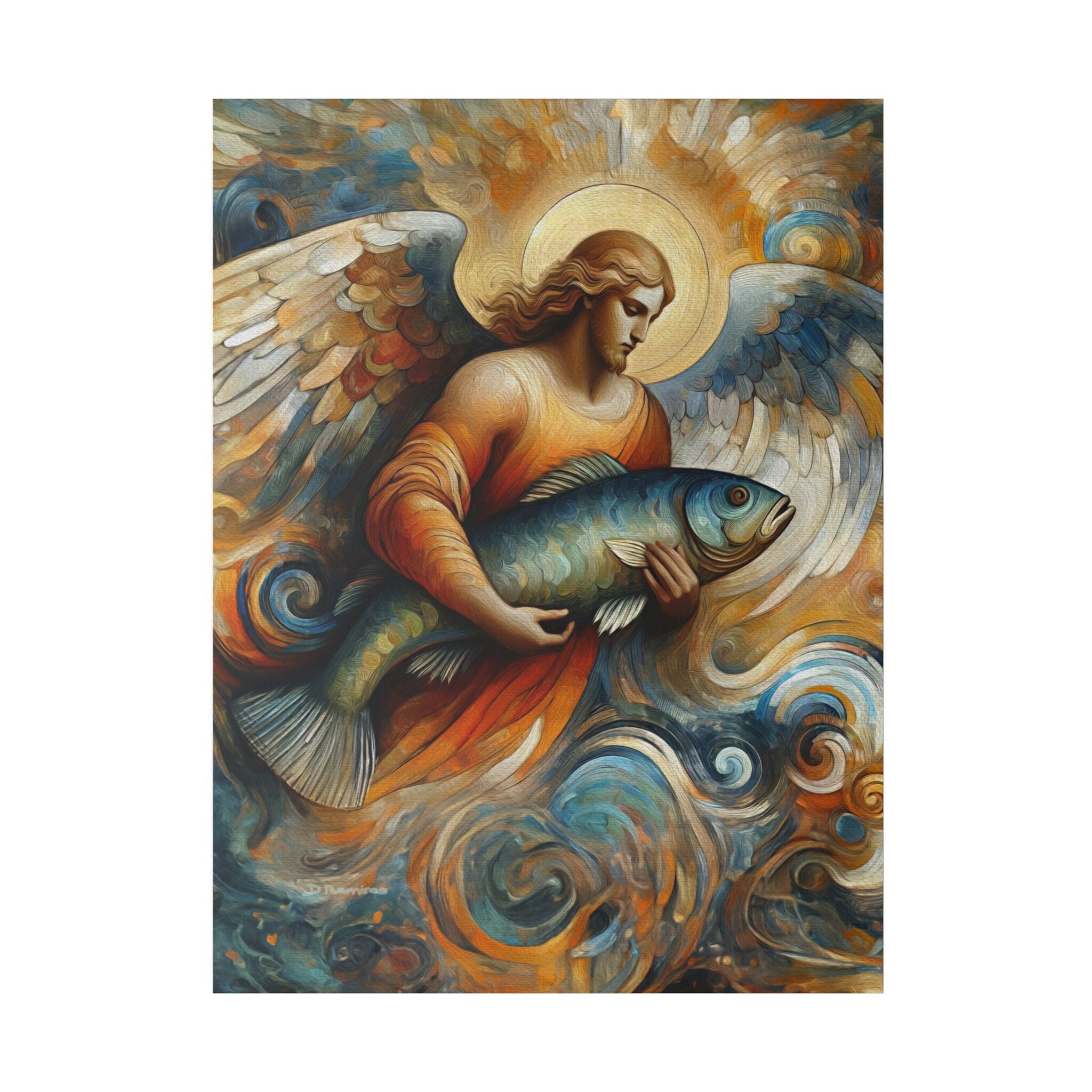 Saint Raphael Arcangel Painting Canvas or Paper Beautiful Angel Art ...