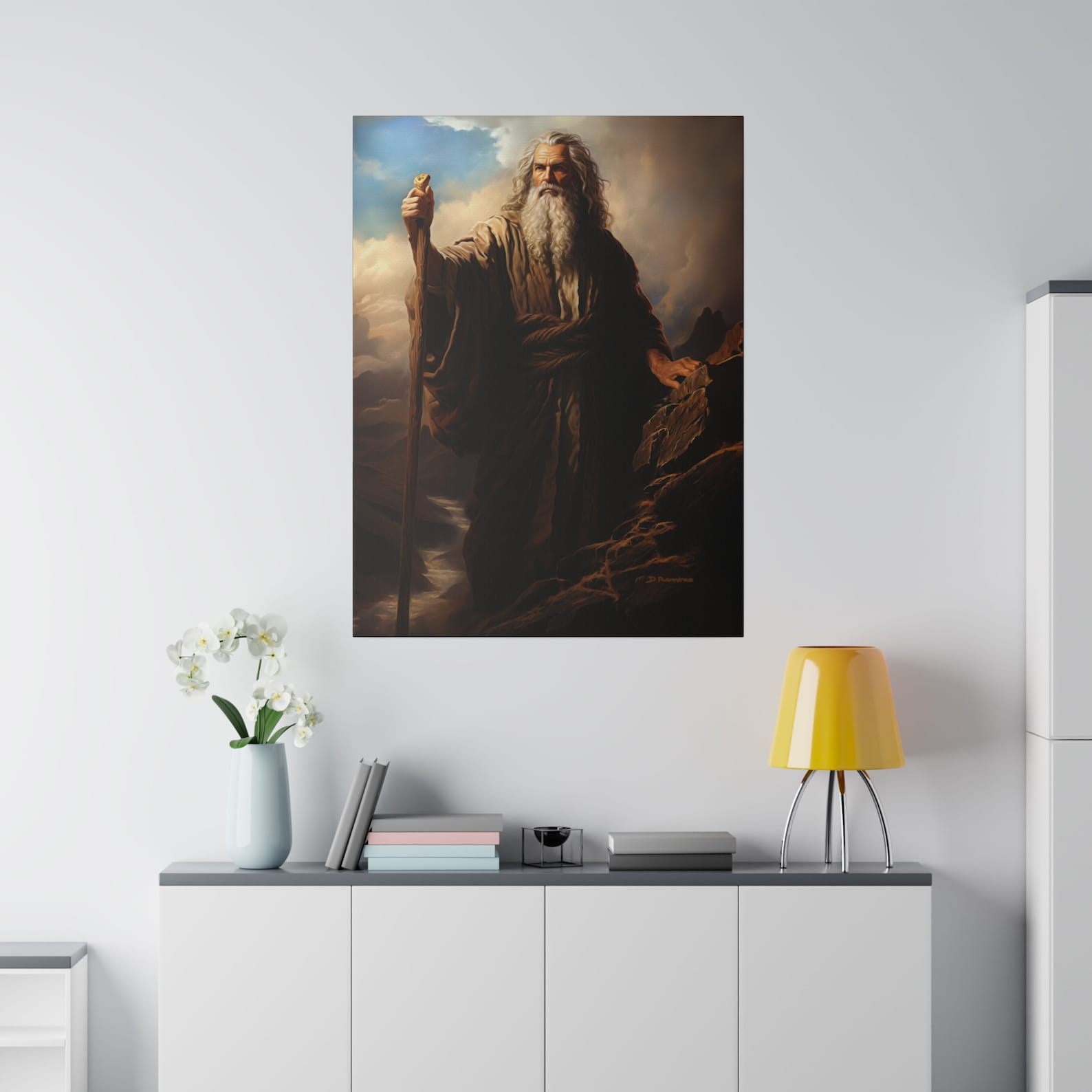 Moses Splitting the Sea Painting | Biblical Canvas Art - Etsy