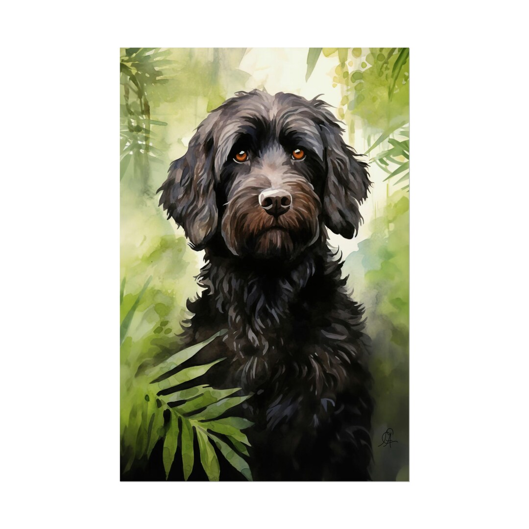 Labradoodle Poster Dogs Pets Wall Art Labradoodle Watercolor Pets Gift ...