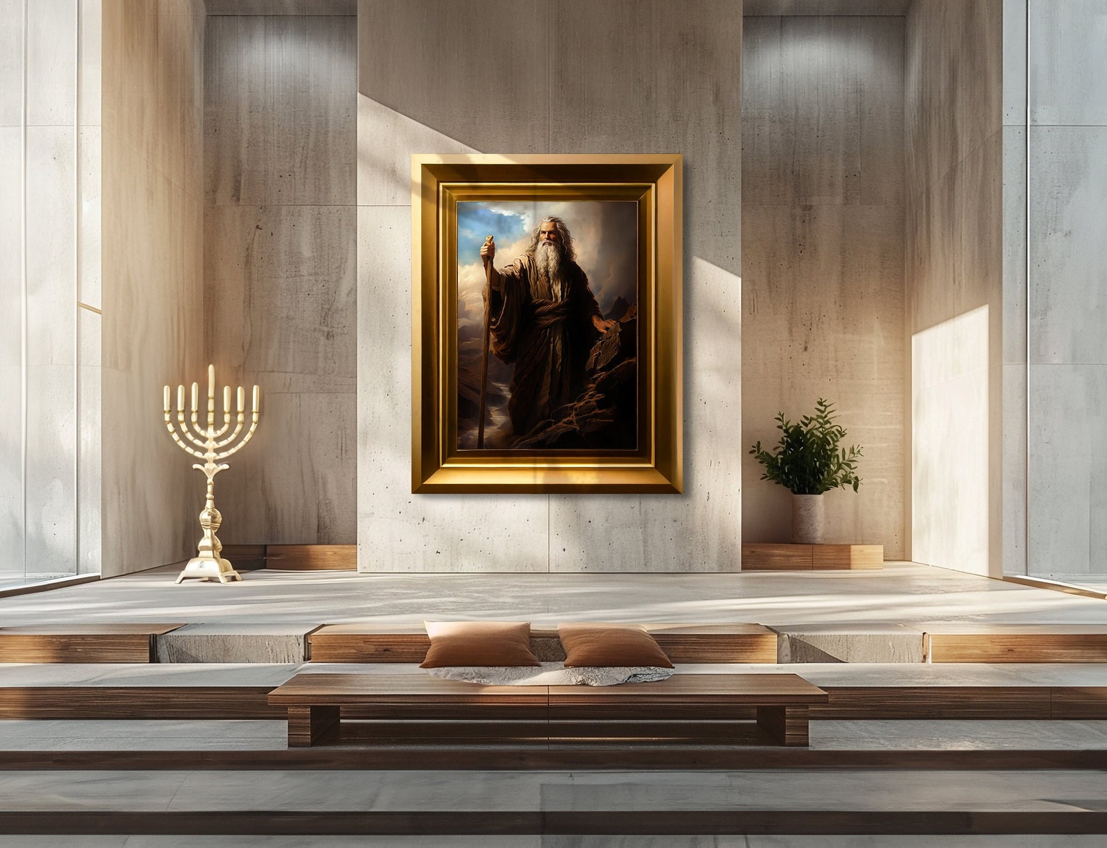 Moses Splitting the Sea Painting | Biblical Canvas Art - Etsy