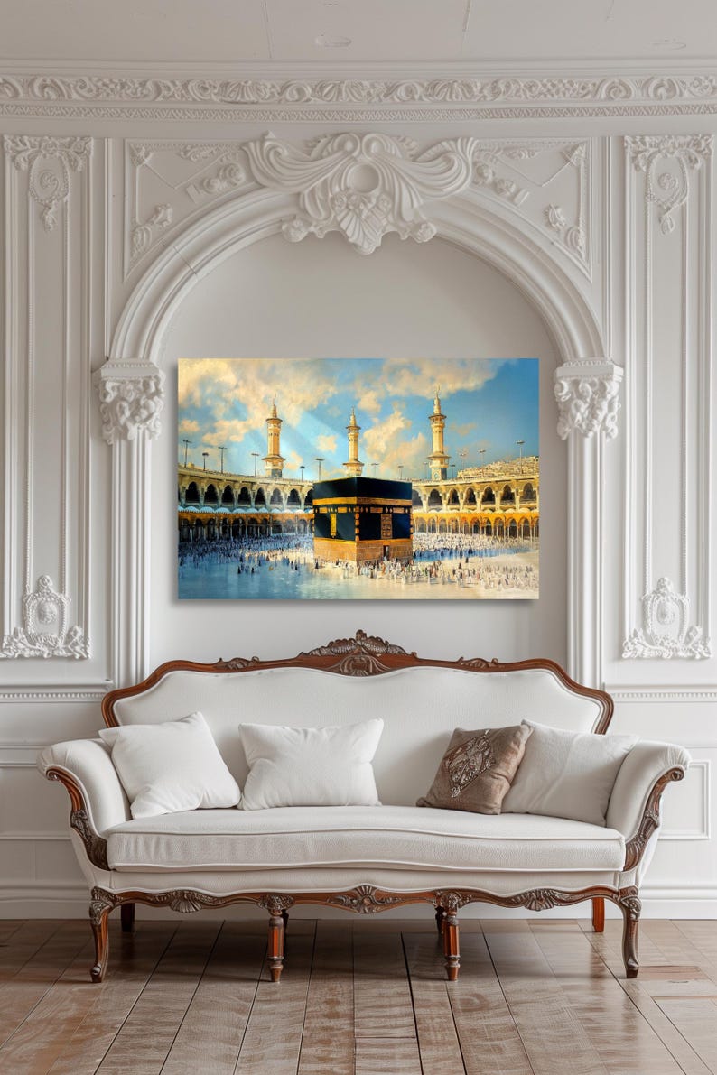 Kaaba Painting Mecca Wall Art Islamic Artwork Hajj Gift Saudi Arabia ...