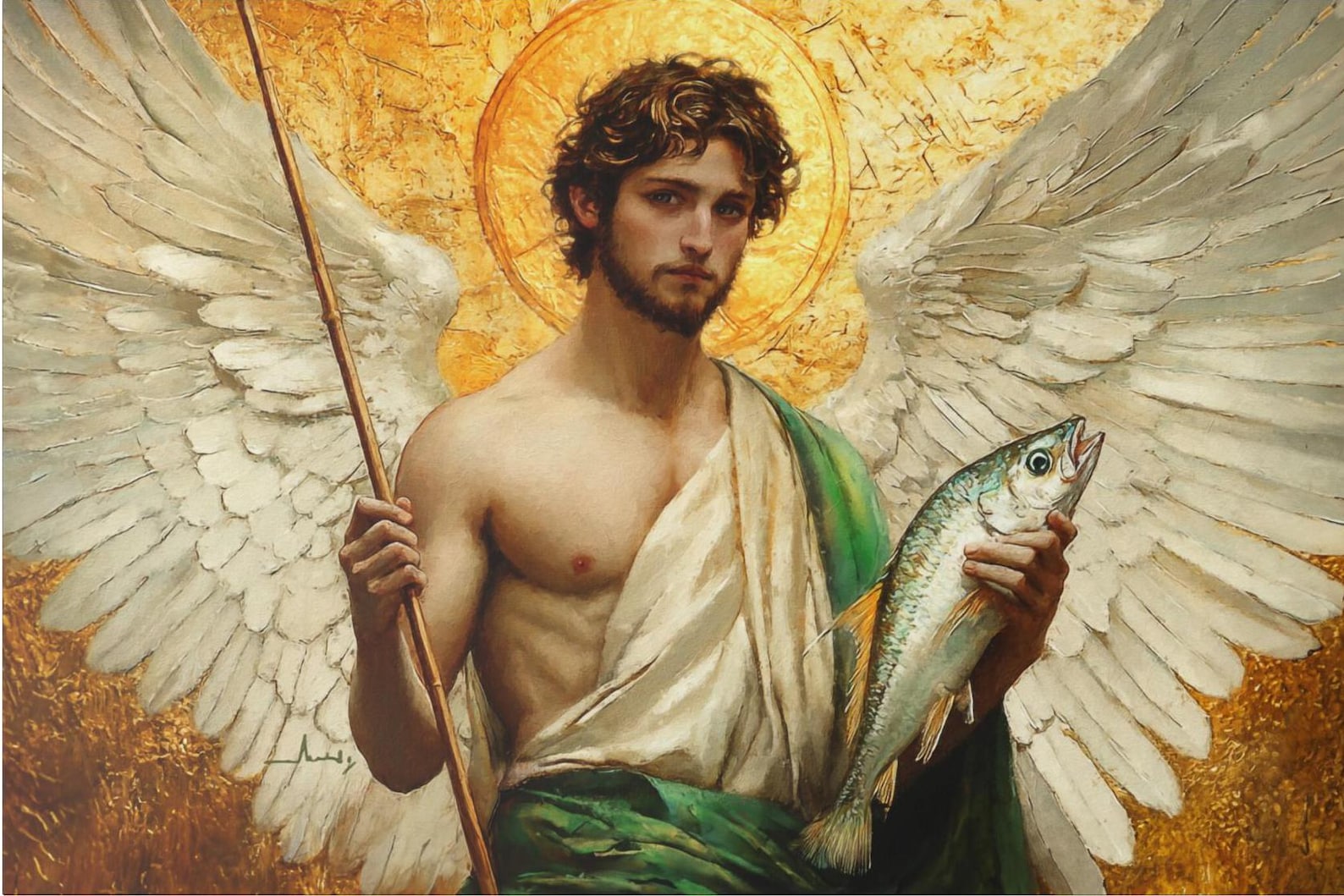 St Raphael Archangel Painting St Raphael Art St Raphael Spiritual St ...