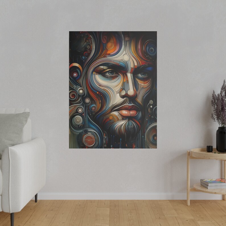 Boy Abstract Oil Painting on Canvas Man Modern Art for Home Decor ...
