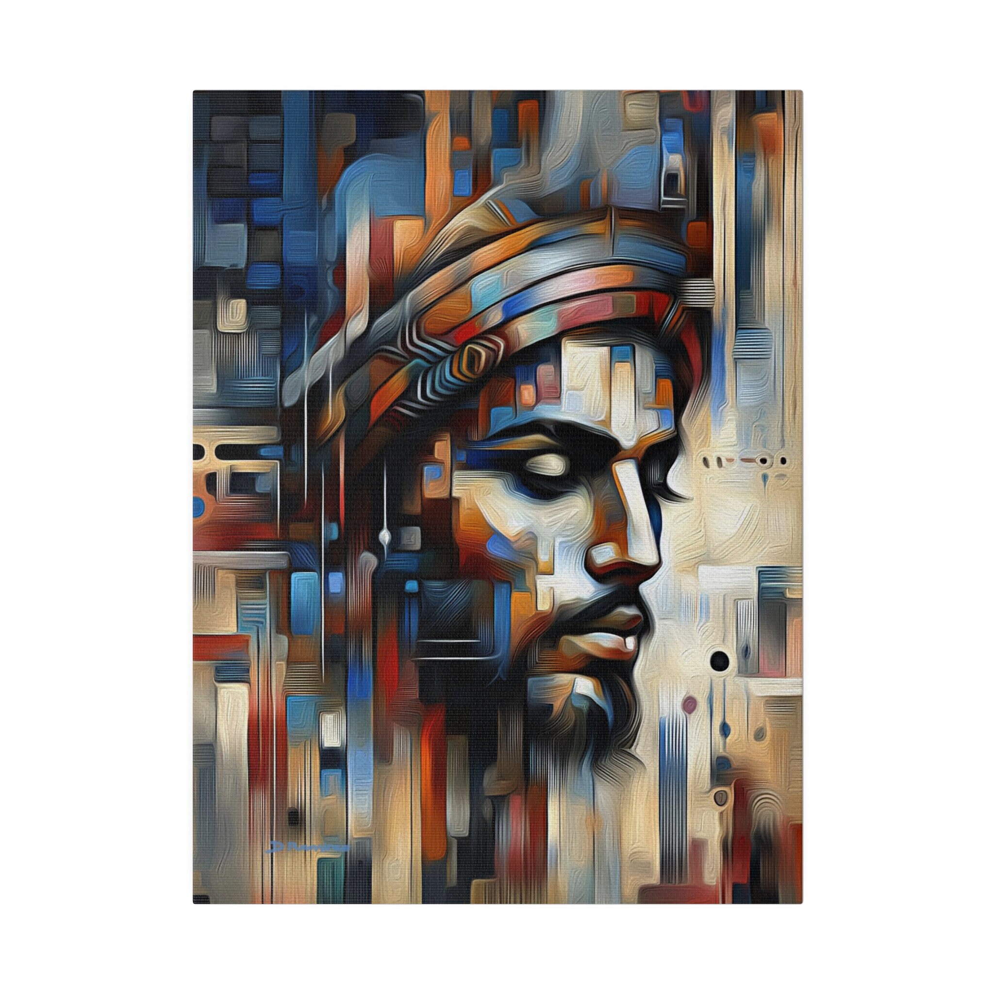 Nomad Man Oil Painting on Canvas Indian Man Modern Art for Home Decor ...