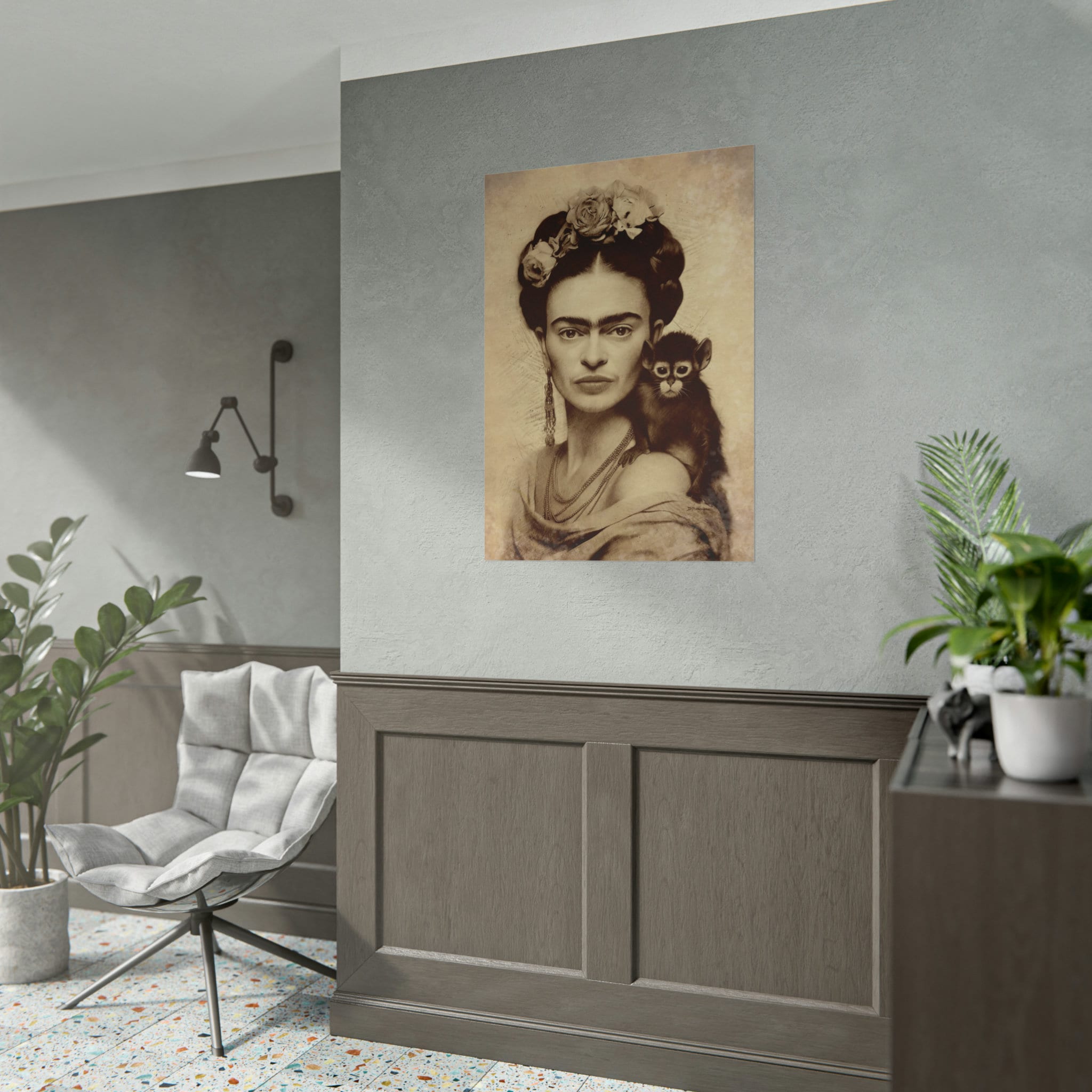 Frida Kalho Sketch Frida Art for Home Decor Frida Sketch Contemporary Wall Art Mexican Art Print ...