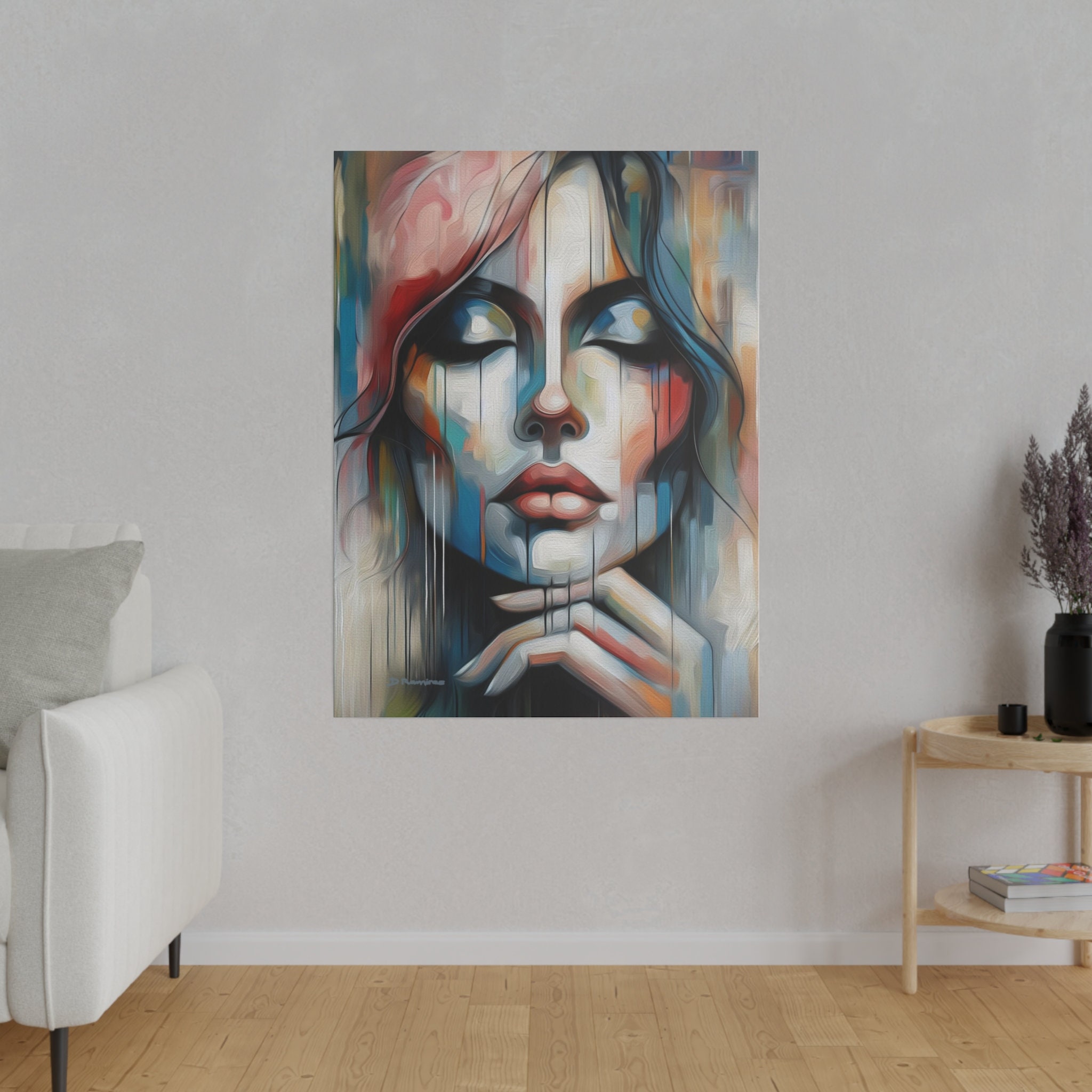 Woman Face Abstract Oil Painting on Canvas Woman Modern Art for Home ...