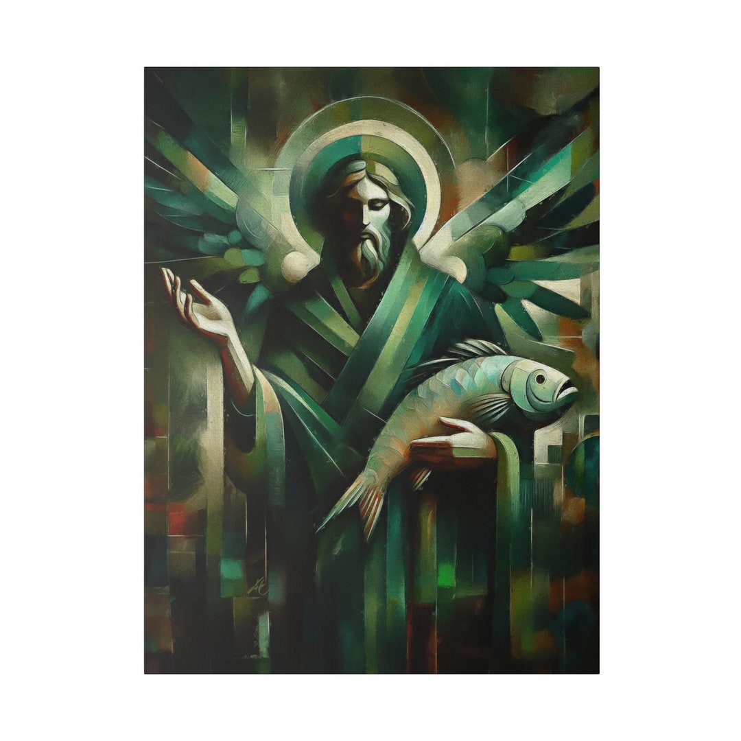 Saint Raphael the Archangel Art Painting on Canvas or Paper Print St ...