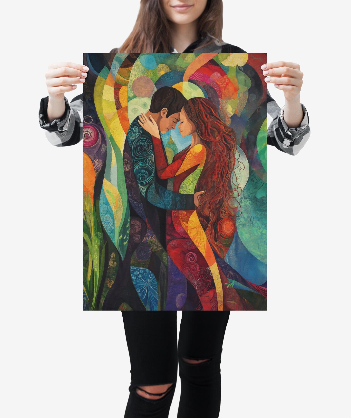 Engagement Ring Art Proposal Wedding Couple Romance Intimacy Art ...