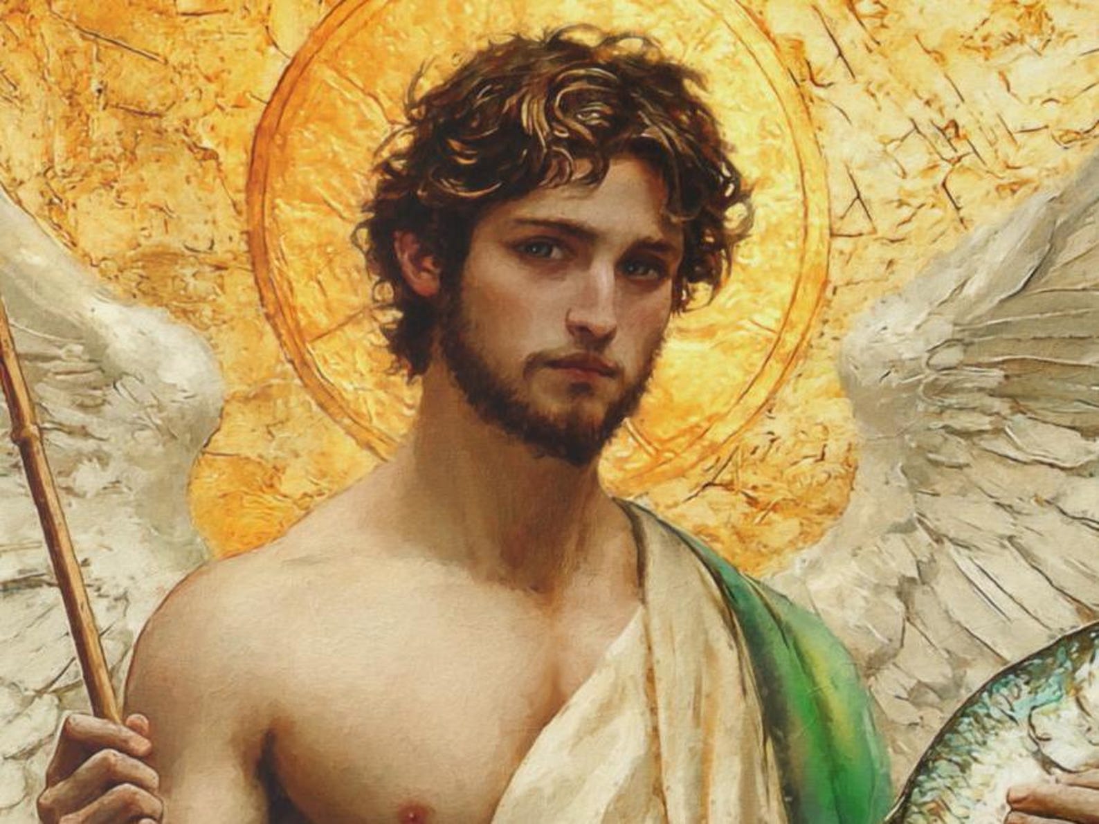 St Raphael Archangel Painting St Raphael Art St Raphael Spiritual St ...