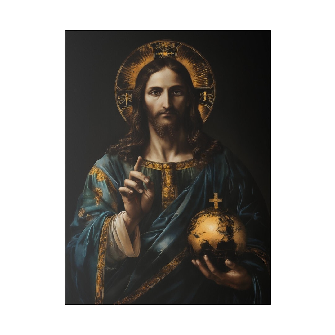 Jesus Painting Christian Art Religious Decor Spiritual Artwork Leonardo ...