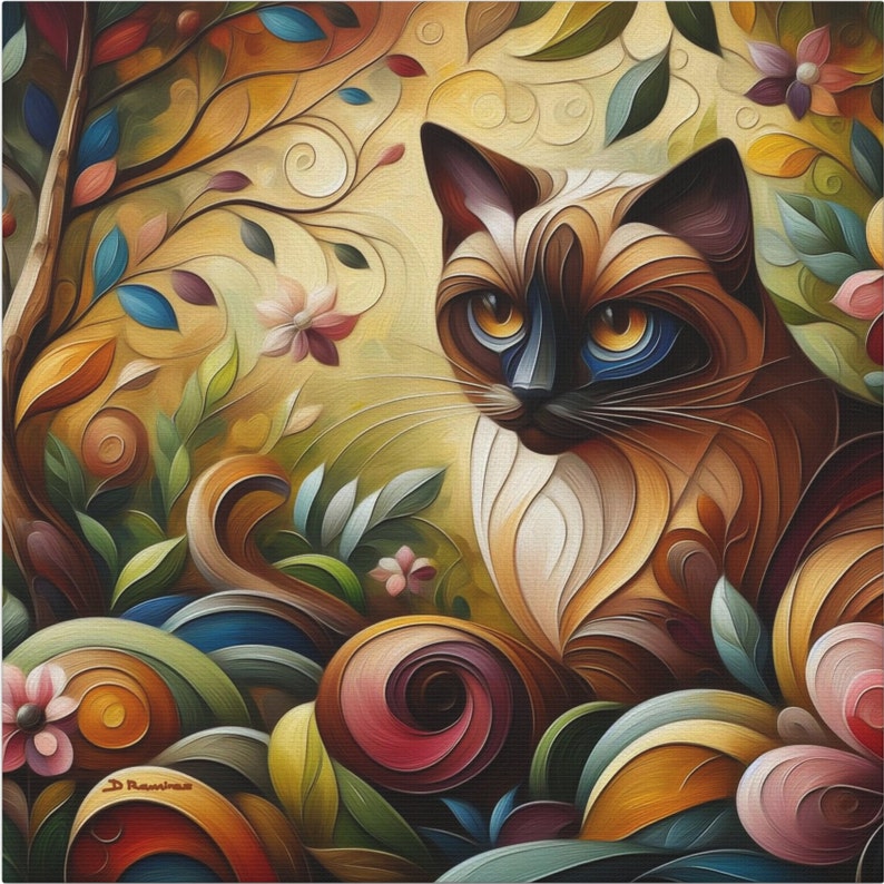 Cats Art Canvas Painting Gallery Oil Painting Home Decor Fine Art Hotel ...