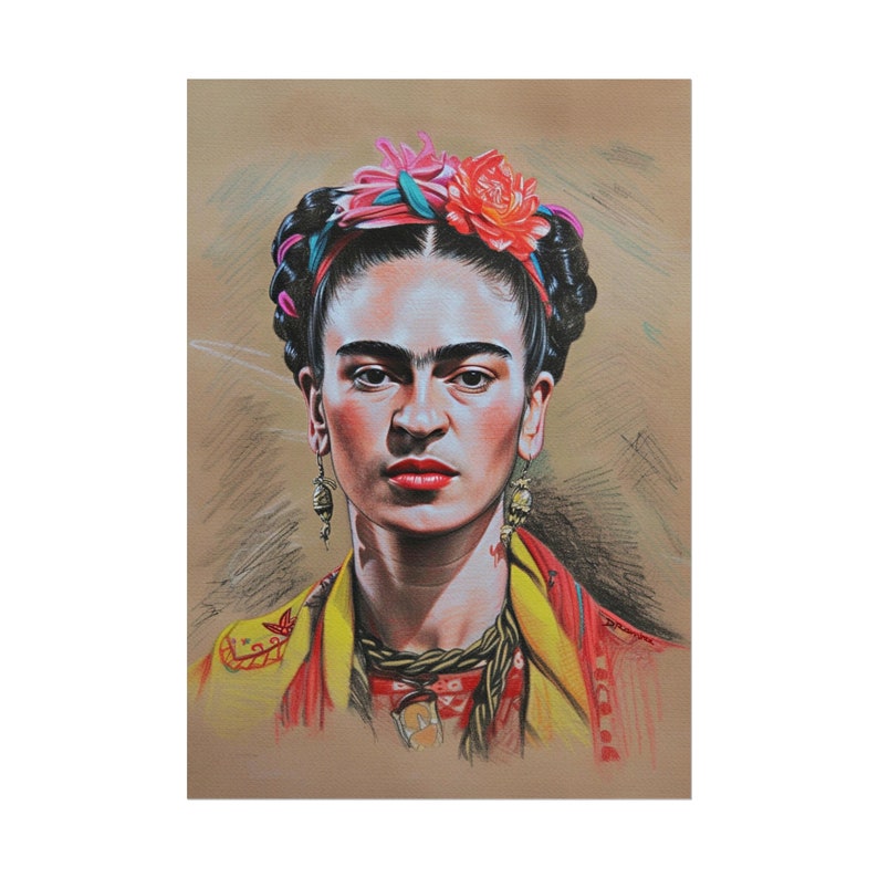 Frida Kahlo Pastel Sketch Art Print, Mexican Home Decor - Etsy
