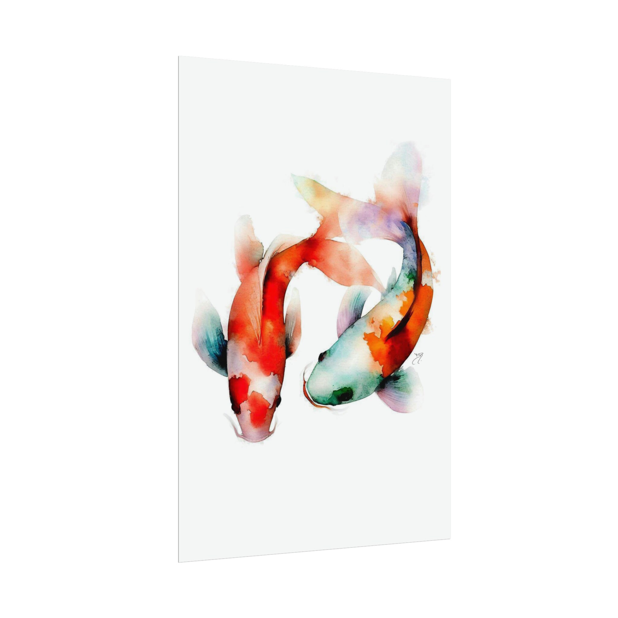Koi Art Koi Fish Prints Koi Fish Wall Art Watercolor - Etsy