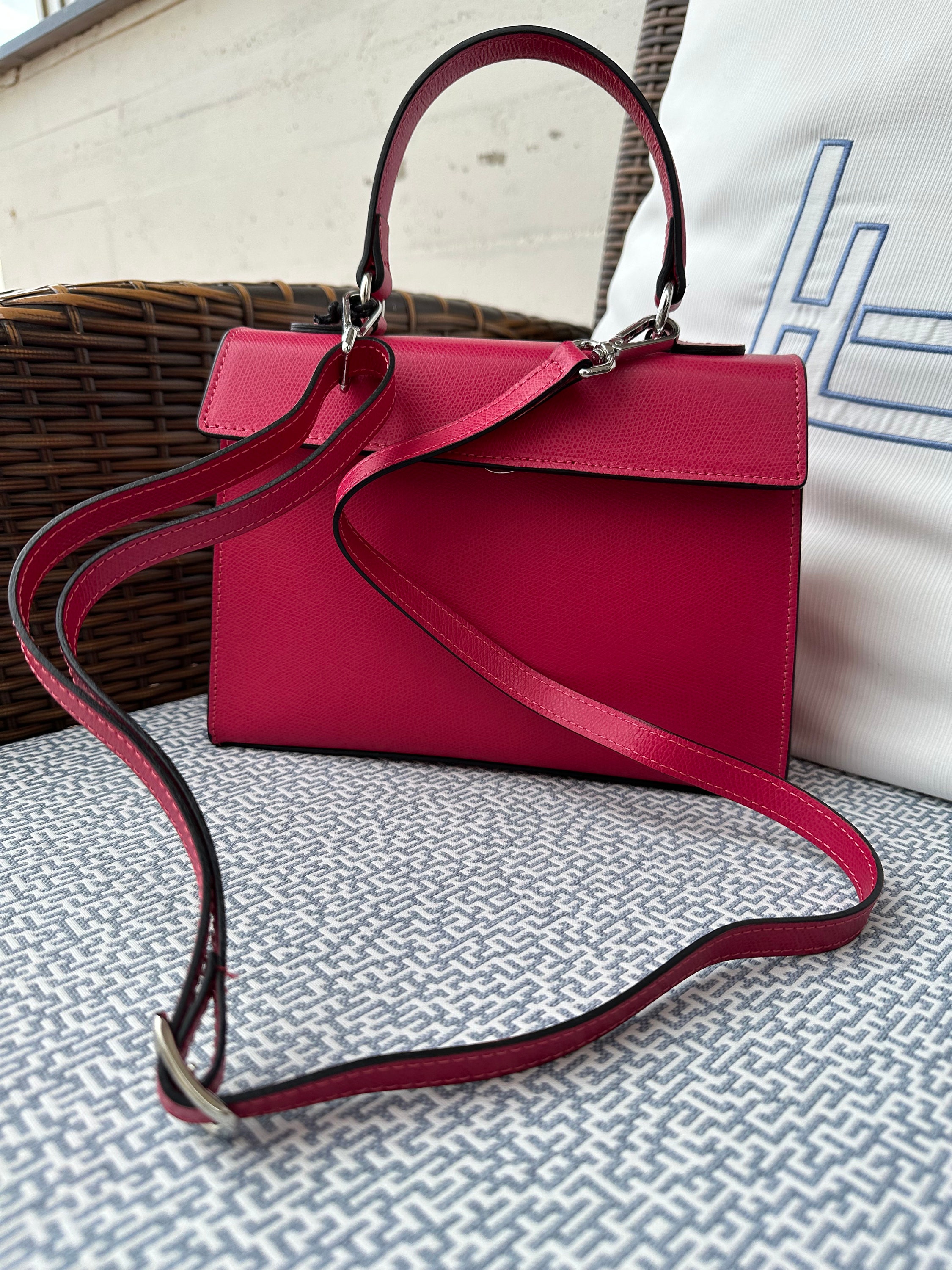 Modern Original Raspberry Bag Made of Genuine Italian Leather Casual ...