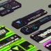 Digital Cyberpunk Decals , Vector Labels and Futuristic Sci-fi Stickers ...