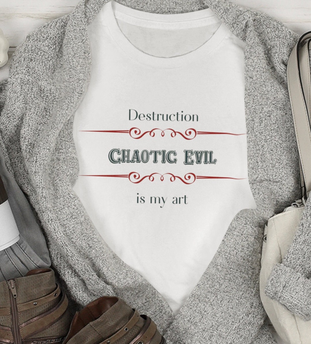 Chaotic Evil Dnd T-shirt | Dnd Gift | Dungeons and Dragons Present ...
