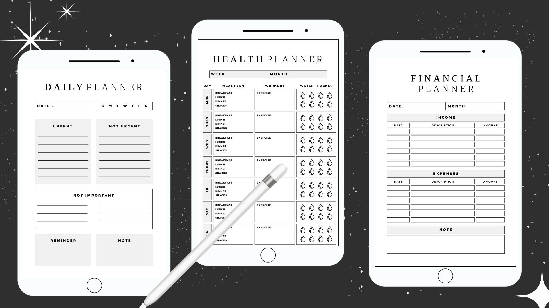 Printable Planner Bundle Goals, Habit Trackers, Growth Mindset, Self ...
