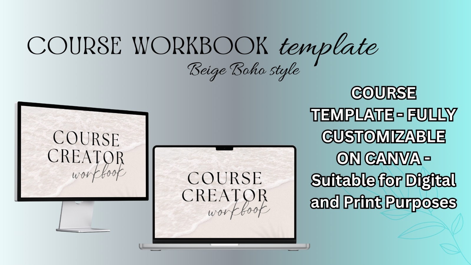 Course Creator Ebook Workbook Template, Canva Template,editable in ...