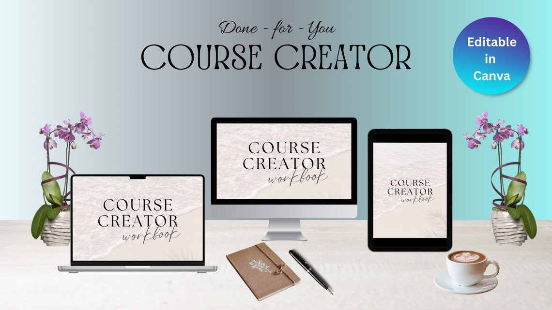 Course Creator Ebook Workbook Template, Canva Template,editable in ...
