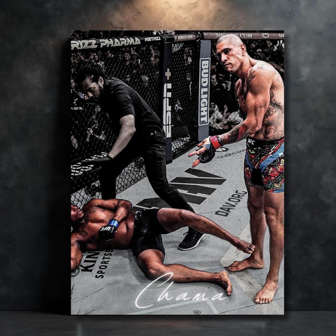 Alex Pereira Knockout Poster, Man Cave Wall Decor, UFC Gift for Men ...