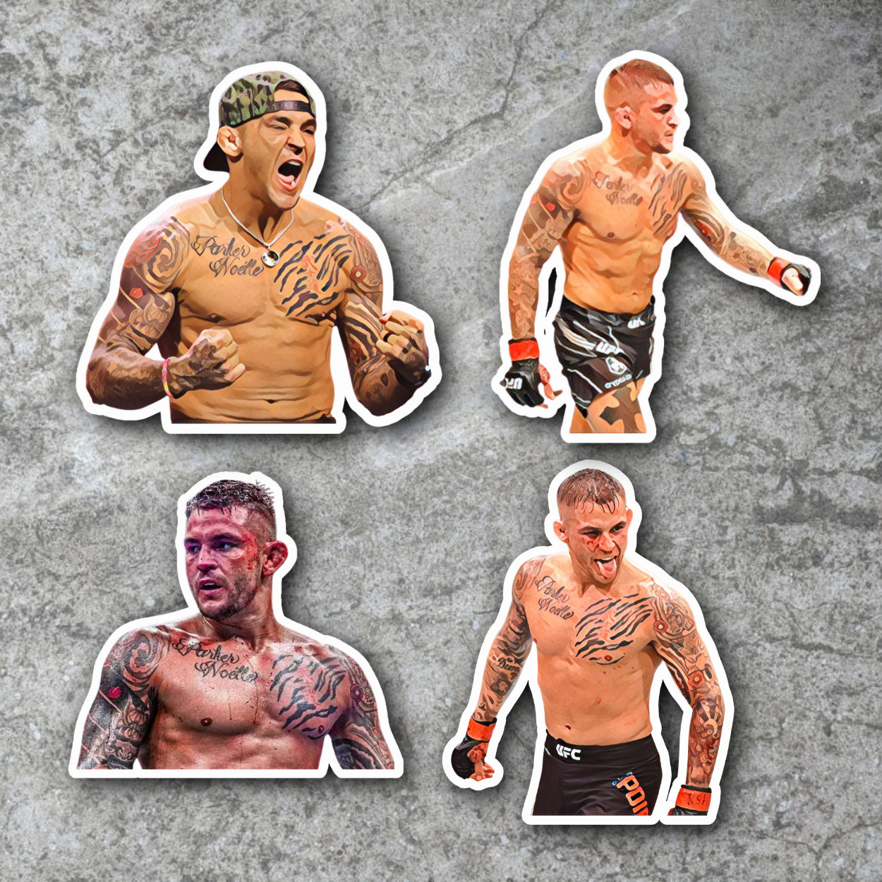 Dustin Poirier Sticker Pack UFC Stickers MMA the Diamond 3 Pack - Etsy