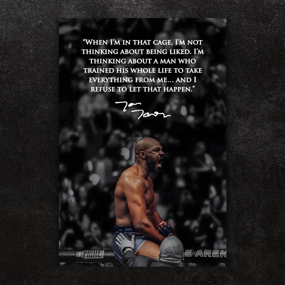 Jon Jones Poster, Rolled Posters for Man Cave Decor, Motivational UFC ...
