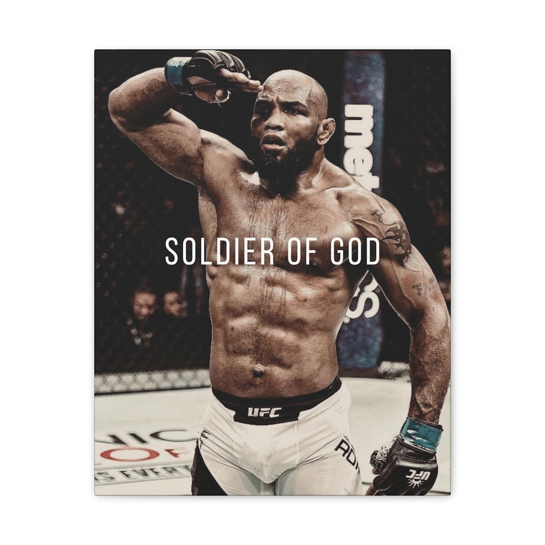 Yoel Romero Canvas Soldier of God UFC Wall Art MMA Fighter Print Man ...