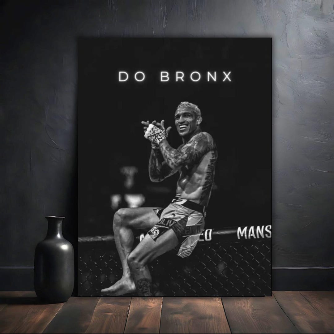 Do Bronx Poster | Charles Oliveira UFC Wall Art | MMA Fighter Print ...
