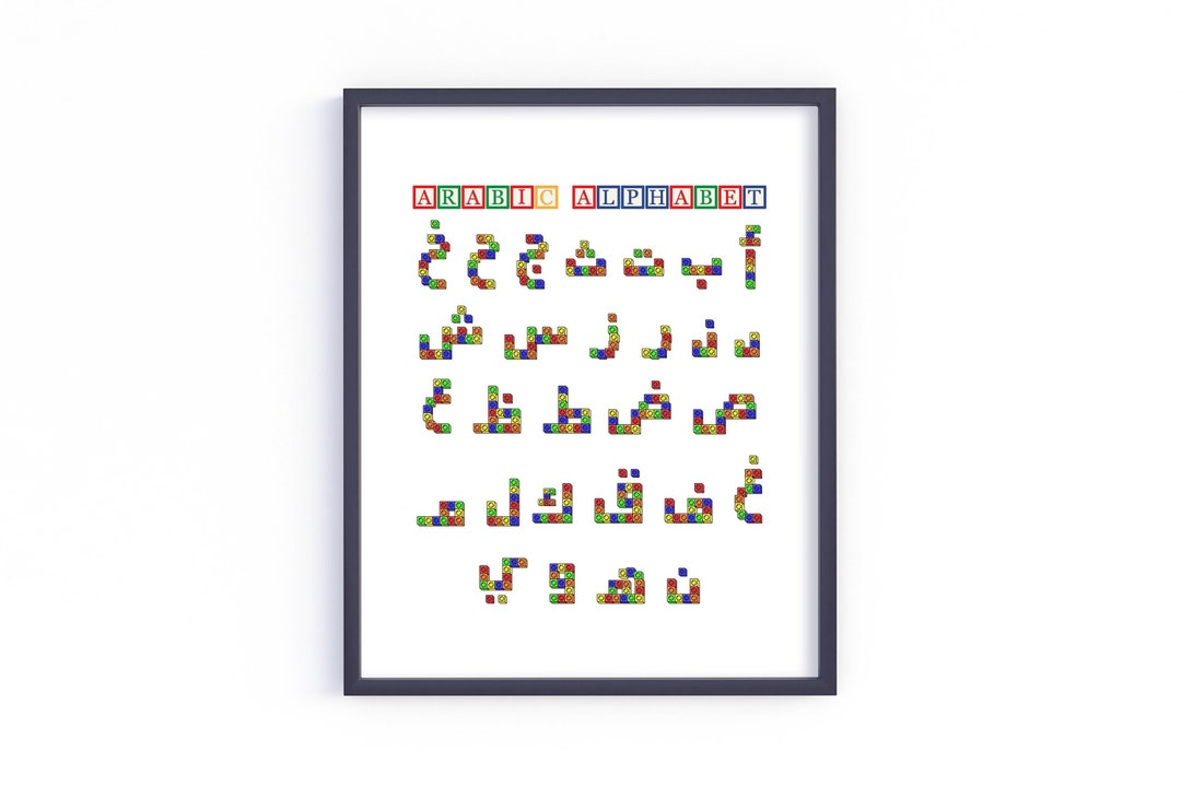 Arabic Alphabet Print - Islamic Alphabet Nursery Prints - Muslim Kids ...