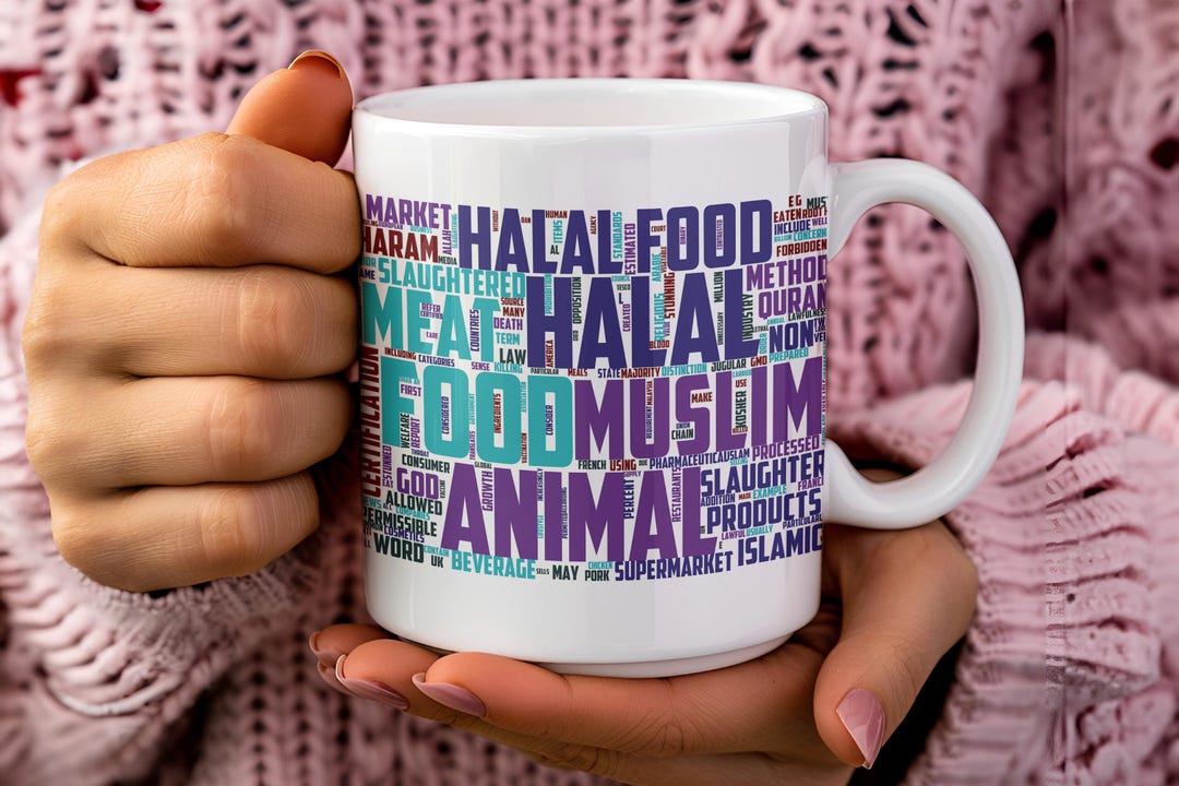 Muslim Words Islamic Mug, Halal Coffee Lover Gift, Word Art Gift, 11oz ...
