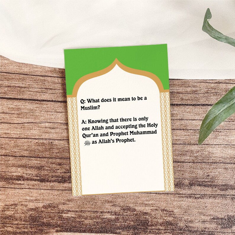 Essential Islamic Questions, Quran Basics of Muslim Children Printable ...