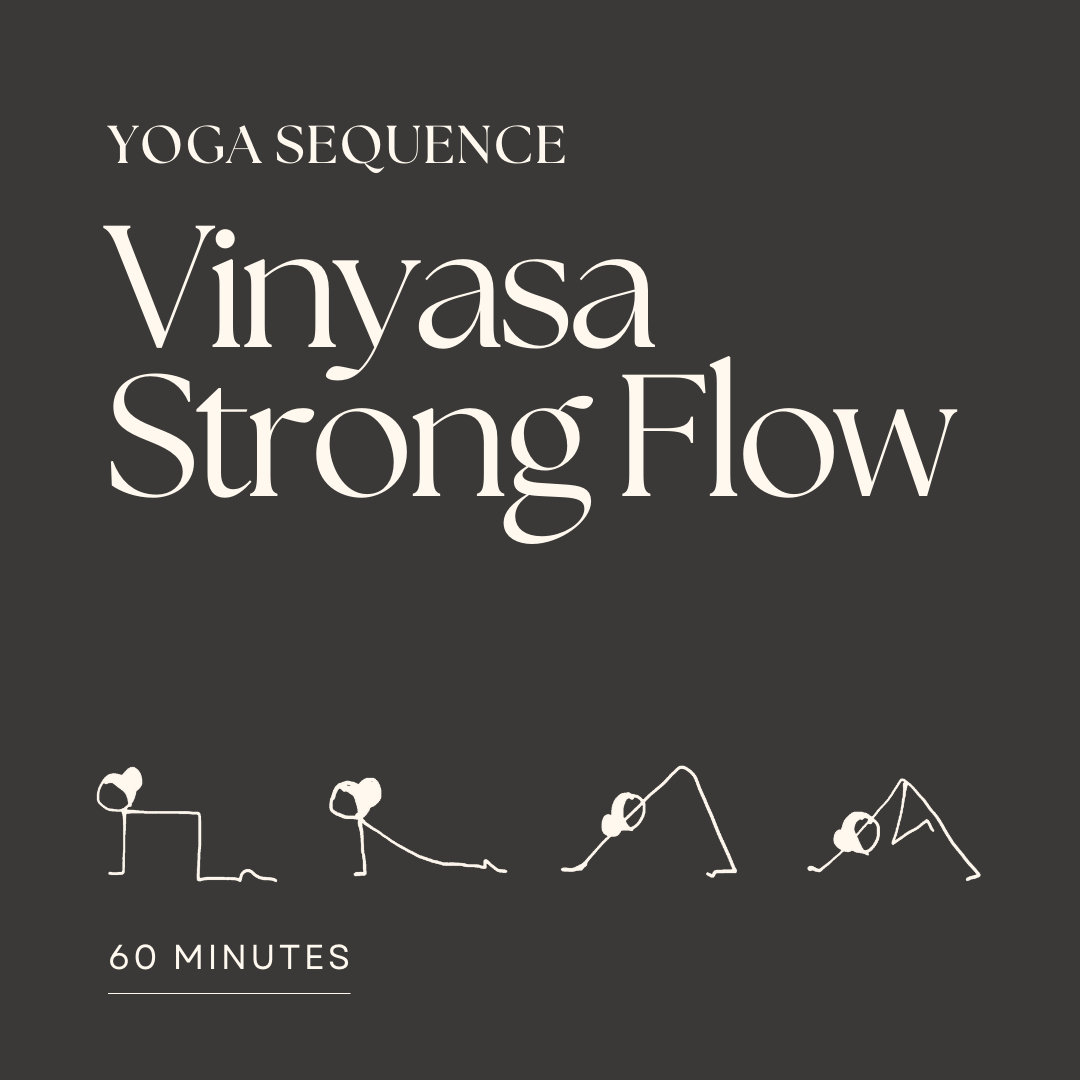 60 Minutes Vinyasa Flow Yoga Sequence, Hand Drawn, Stick Figures. Full ...