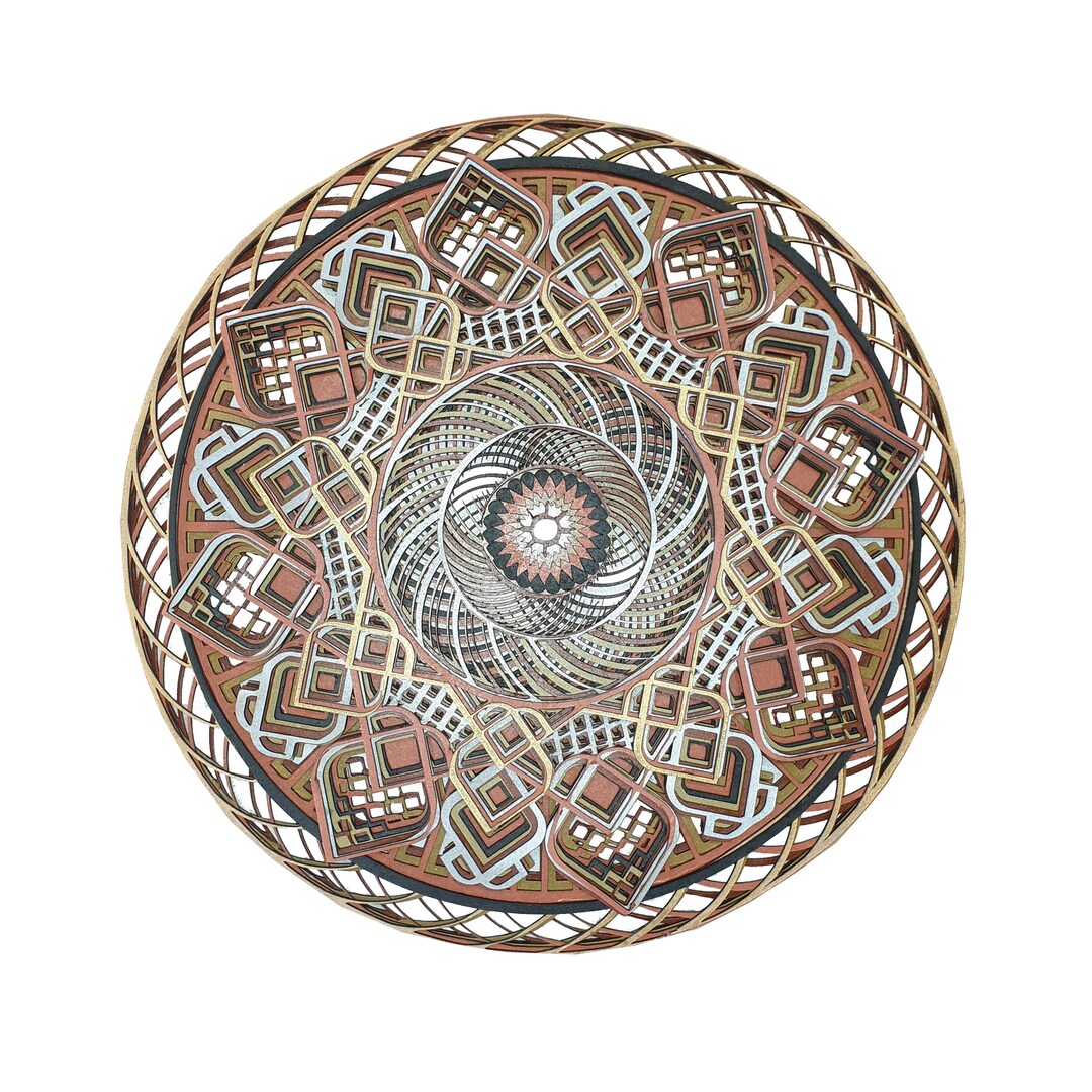 Multi-layered Wooden Mandala, 38 Cm in Diameter. Layered Wooden ...