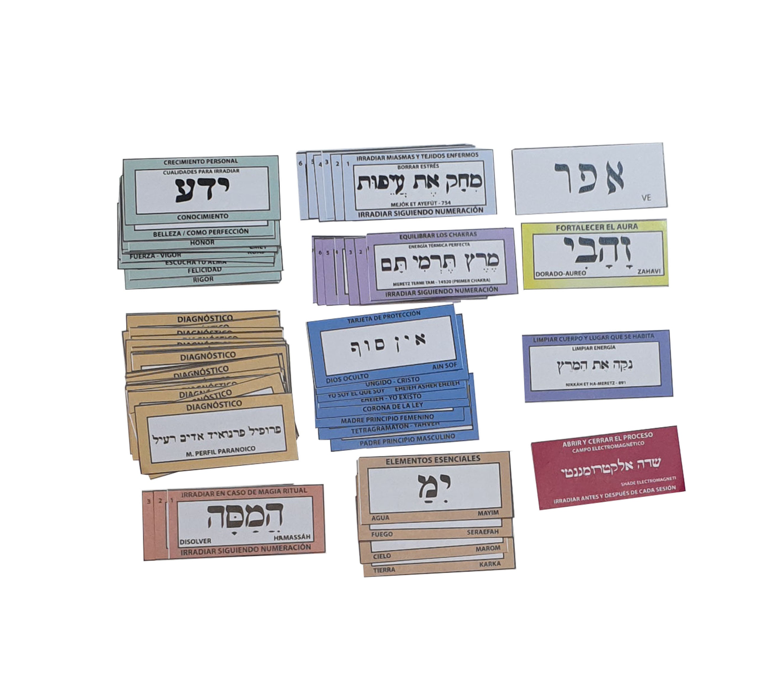 Hebrew Pendulum Labels in Color, 73 Labels for Healing Protocols - Etsy