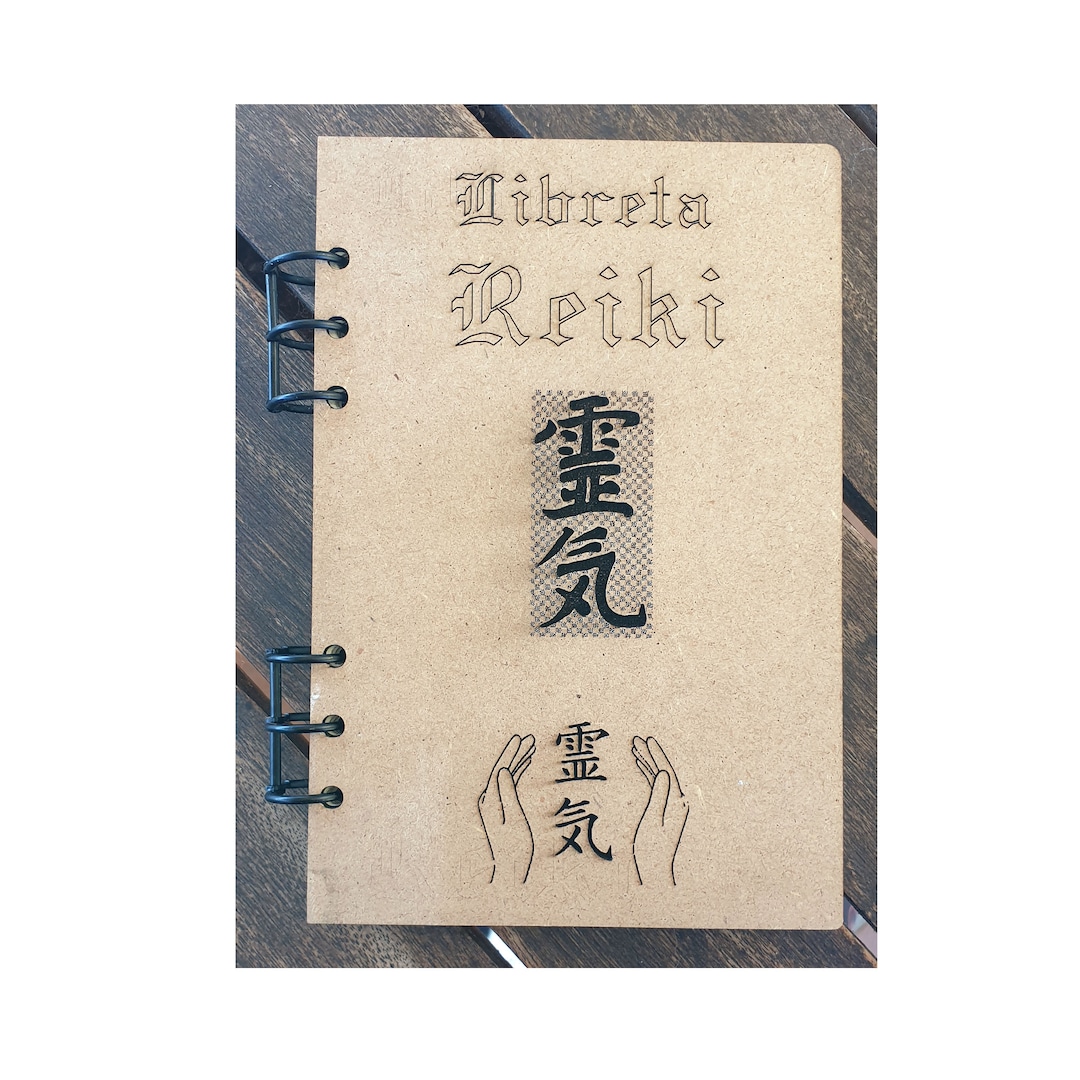 Notebook With Wooden Covers for DISTANCE REIKI 160 Pages, the Rings Can ...