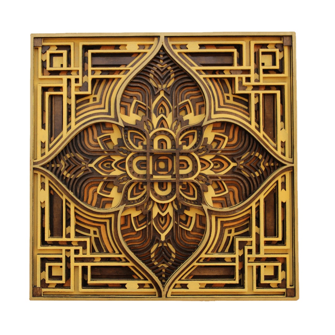 Multilayer Wooden Mandala, Diameter 38cm. Layered Wood Mandalas Are a ...