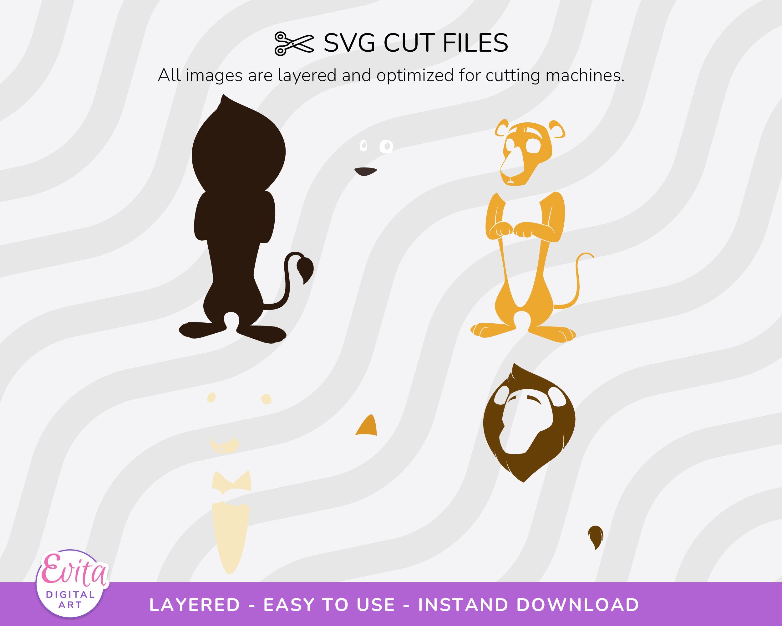 The Wizard of Oz SVG Clipart Bundle - Dorothy Gale, Tin Man, Cowardly ...