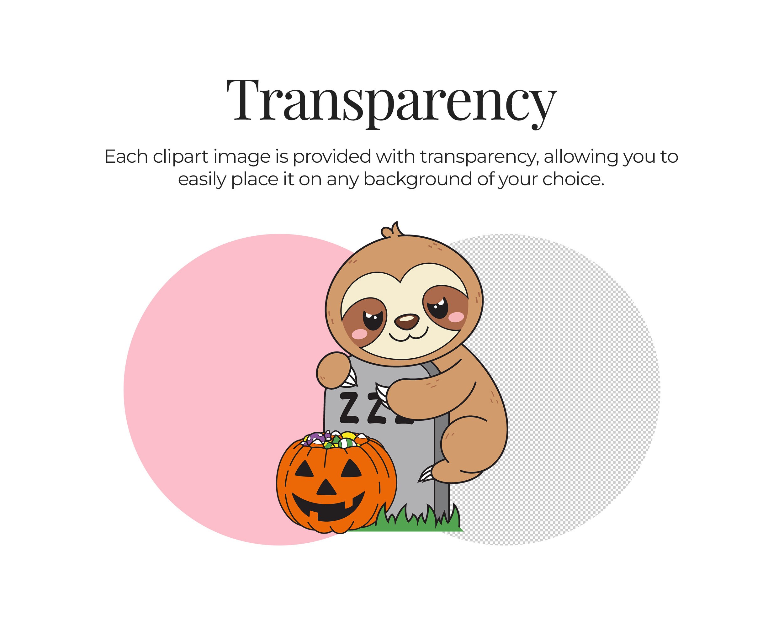 Halloween Sloth SVG Clipart Set - Layered Cut Files - Cricut ...